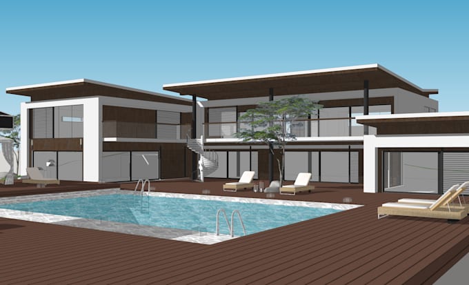 Do architectural and interior sketchup 3d modeling by Vaghelanikunj | Fiverr