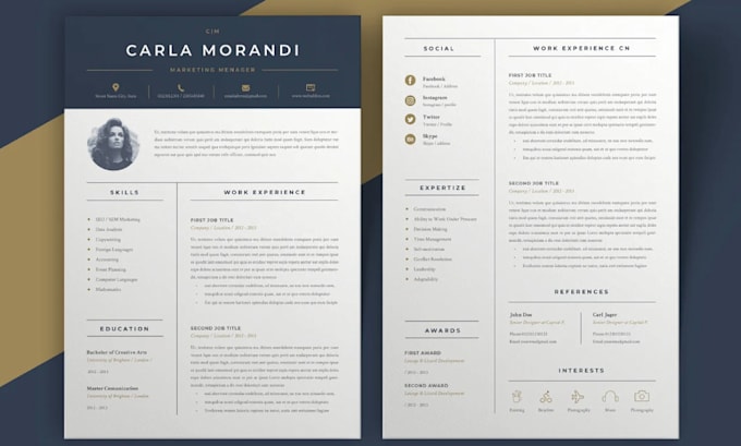 Make resume template, resume design and resume rewrite by Ujala_rashid ...