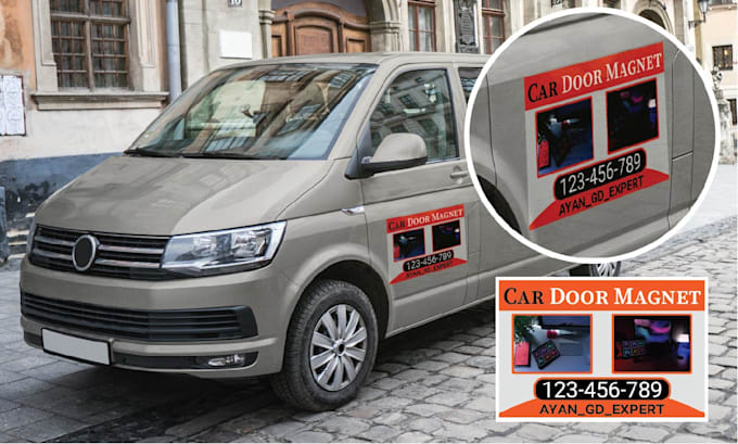 Design a creative custom car, truck,van door magnet sign, magnificent ...