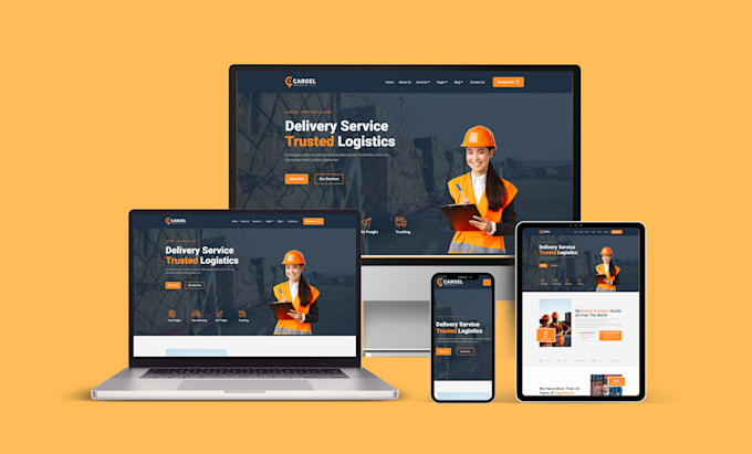 Design transport logistics website for trucking dispatch automotive ...