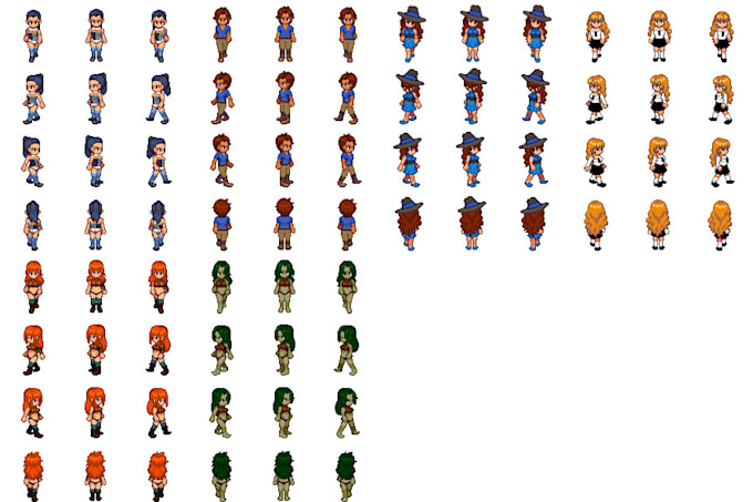 Create rpg maker walking sprites and battlers by Stijnw07 | Fiverr