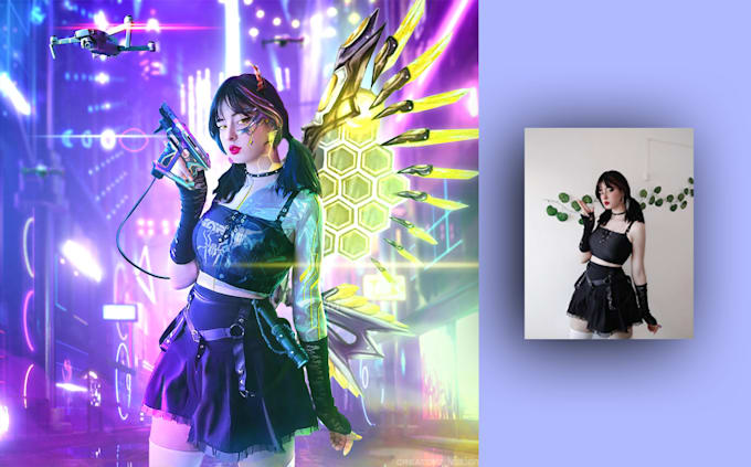 Do futuristic cyberpunk photoshop edits by Your_vision36 | Fiverr