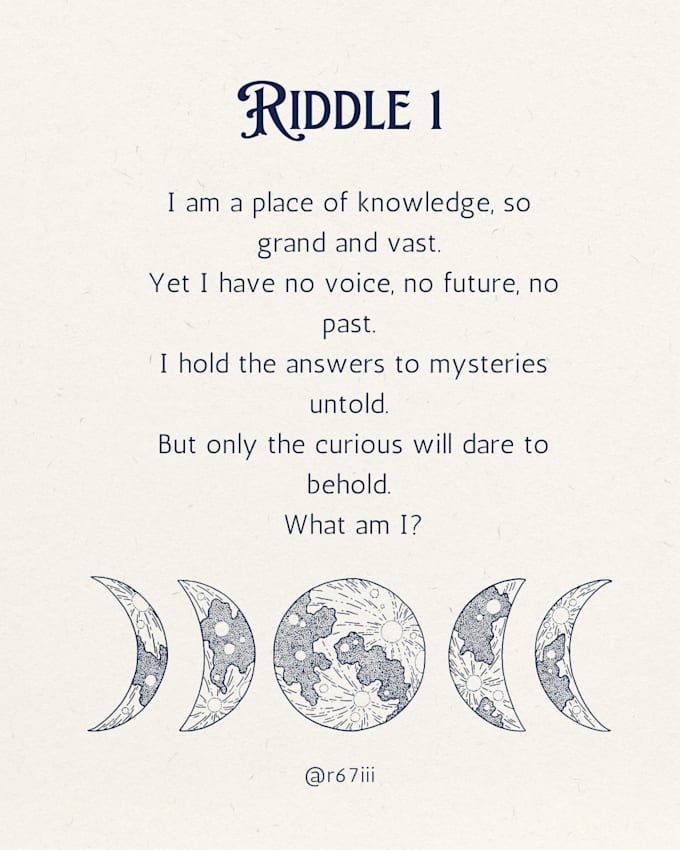 Write 10 custom riddles for almost anything or any location by R67iii ...