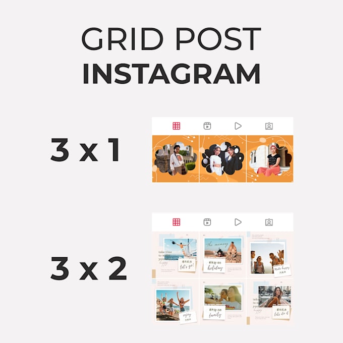 Make grid post for instagram by Baguslaksana311 | Fiverr