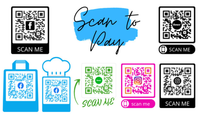 Create a simple qr code design with your logo by Elachak | Fiverr