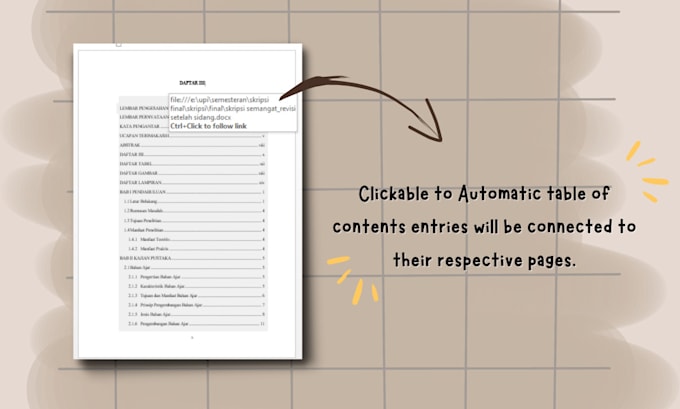 Edit your ms words page number and table of content toc by Putriaris | Fiverr