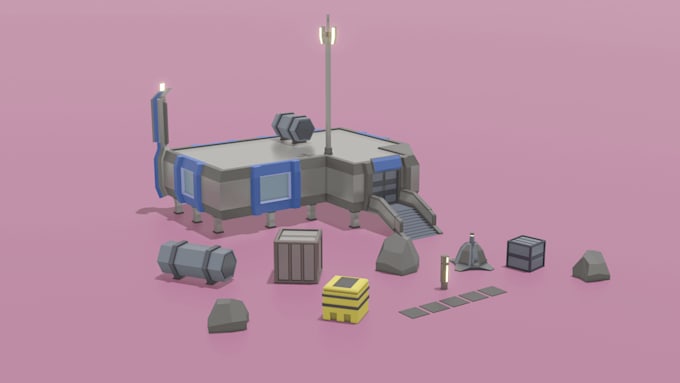 Create 3d low poly props or assets for your game, web, apps by Martind ...