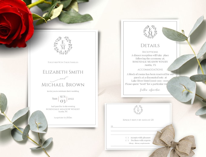 Design perfect invitation for your wedding by Nenaddivjak | Fiverr