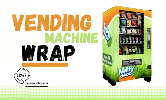 Create eye catching vending machine wrap design for your business by ...