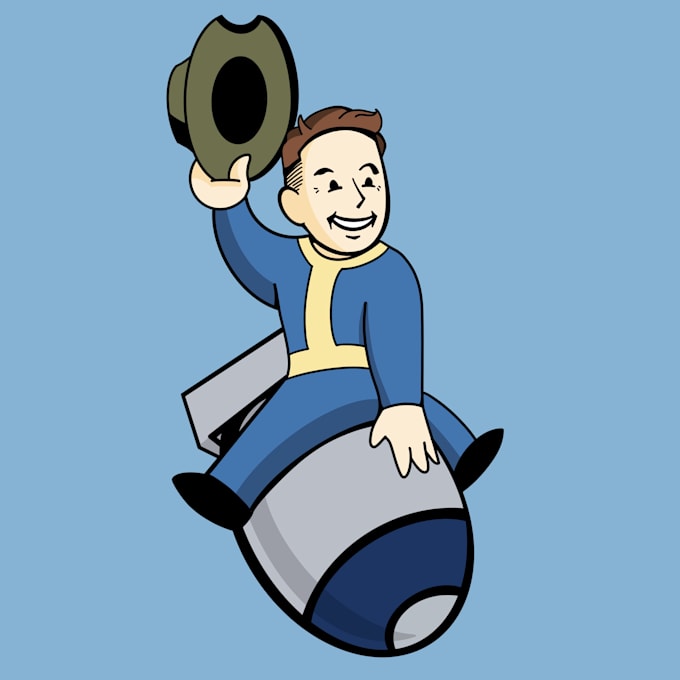vault boy draw