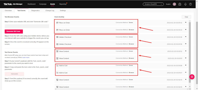 Set up tiktok conversion api, snapchat, pinterest and gtm server side tracking by Khomeni | Fiverr