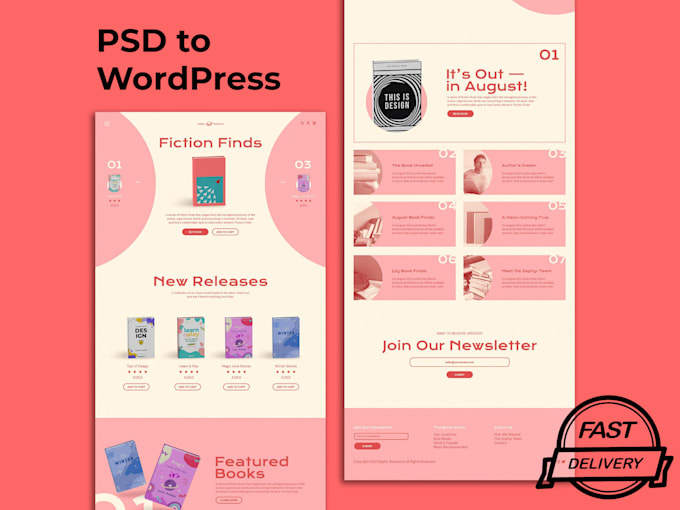 Convert xd psd figma to wordpress responsive website design by Designofasad | Fiverr