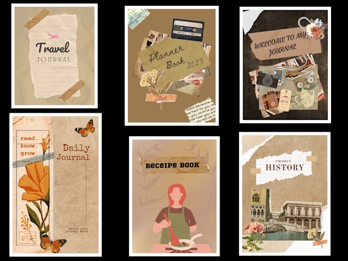 Do amazing vintage diary covers and vintage stickers by Swetha_baskar ...