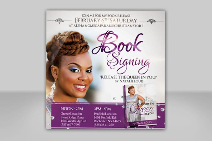 Design eye catching book launch and book signing flyers by Muneeba ...