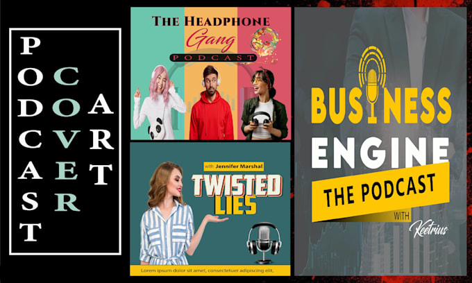 Design a professional podcast cover art by Graphiccover | Fiverr