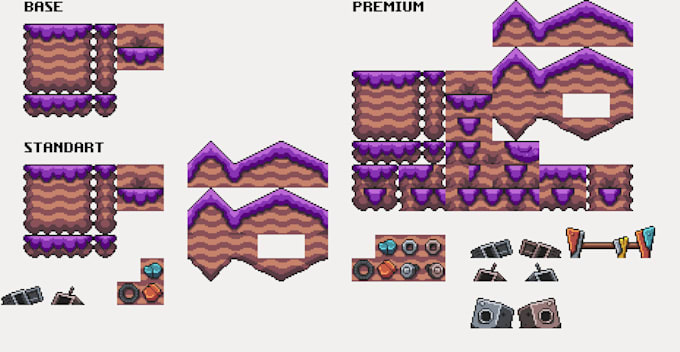 Create custom pixel art 16x16 tileset by Albi_lico | Fiverr