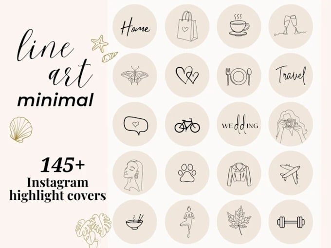 Create 10 instagram highlights cover icons for just 5 dollar by ...