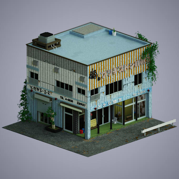 Make 3d model of some exterior building or interior things base on ...