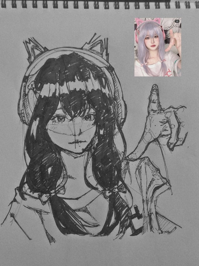 Drawing your portrait face into an anime by Rfieermdhn | Fiverr