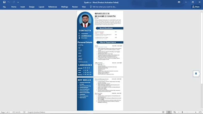 Write and upgrade your cv, resume by Mujaa717 | Fiverr