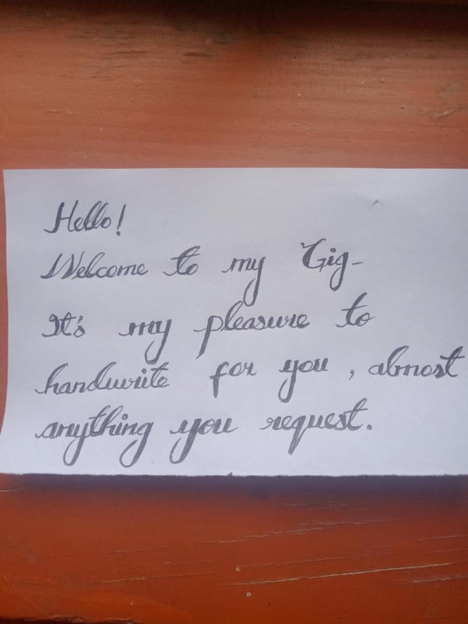 Handwrite letters, notes anything with my unique handwriting by ...