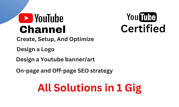 Create, setup youtube channel with logo, art, intro, outro and seo strategy by Idm_it | Fiverr
