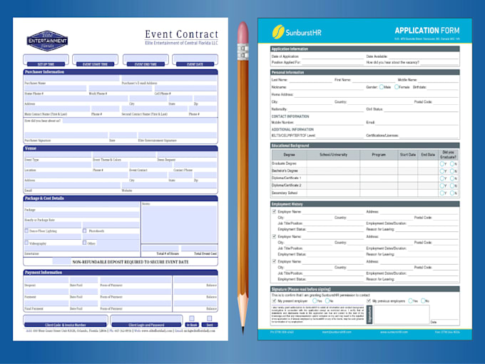 Create fillable pdf form within 24 hrs by Rezagraphics | Fiverr
