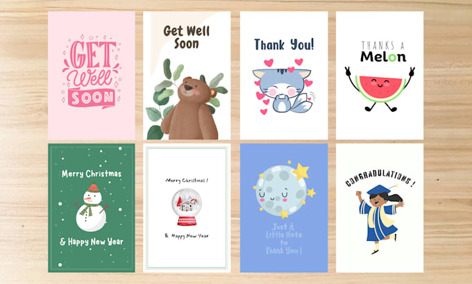 Design cute greeting cards for any purpose by Moneeshaamandi | Fiverr