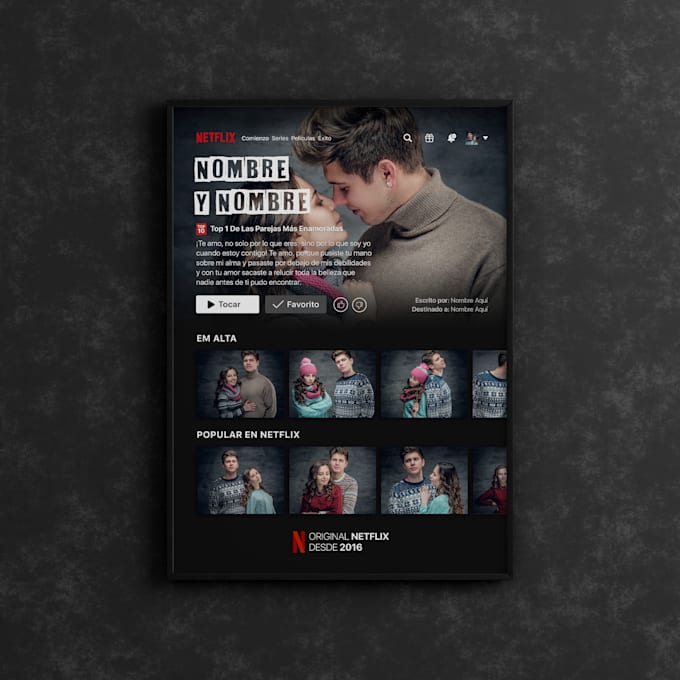 Design a custom netflix movie poster