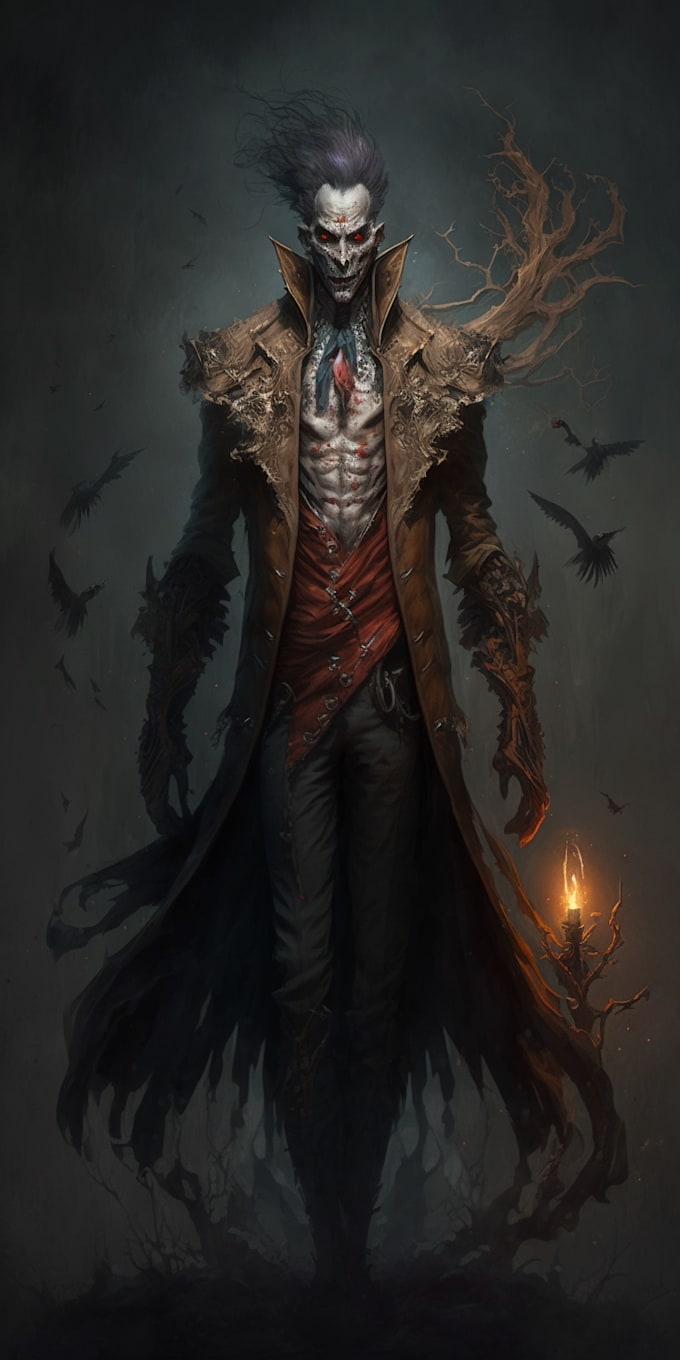 Make fantasy horror character art for you by Gsherodl | Fiverr