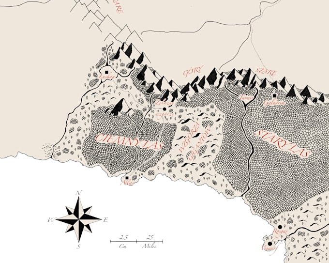 Draw you a custom rpg fantasy map in a classic style by Filipniec | Fiverr