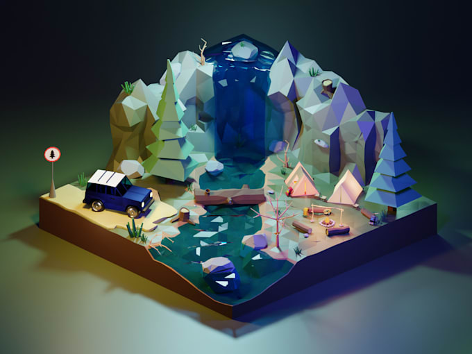 Make 3d models for every taste, so far low poly by Choper_bloom | Fiverr
