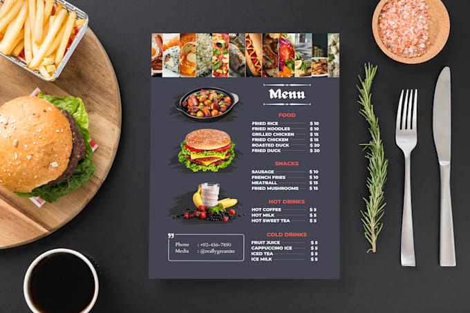 Design professional menu, restaurant menu or price list by Zeemalzia ...