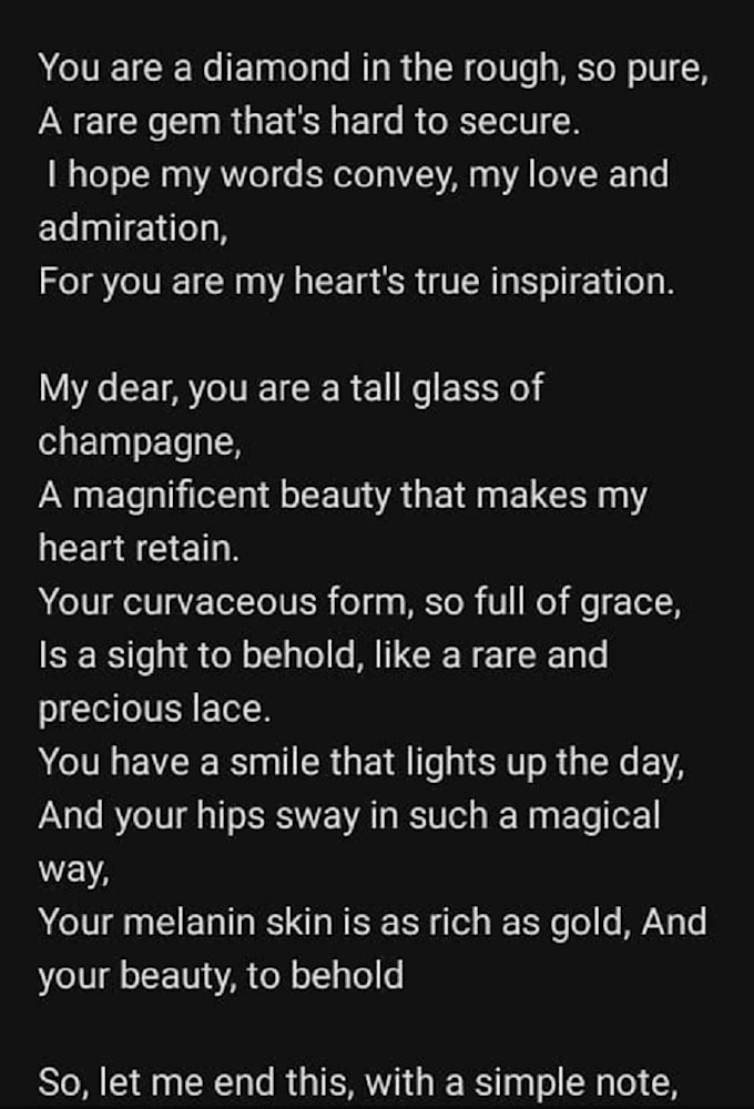 Write a custom poem of your choice and specifications by Drealhector ...