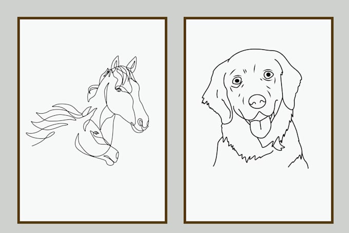 Draw awesome your cat, dog, and pet animal line art in 12 hours by ...