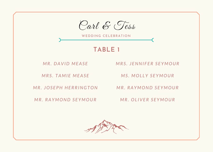 Create wedding and event programs, menus, seating charts by ...