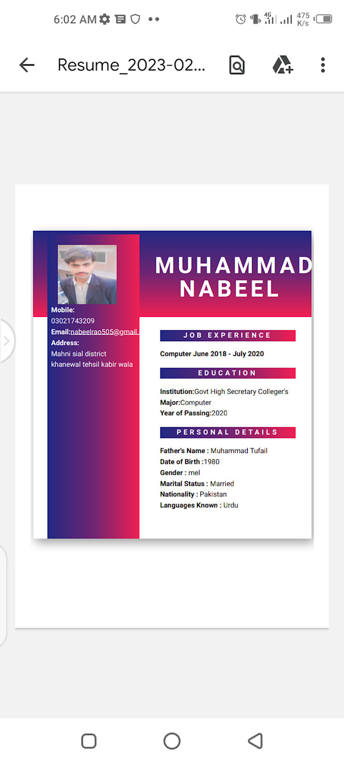 Write resume, cv ,resize image linkedin that gets you hird by Raonabeel698 | Fiverr