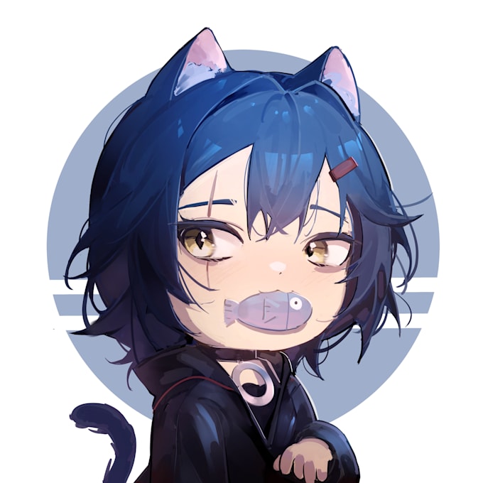 Draw beautiful bust up chibi anime style profile picture by Akamashu ...
