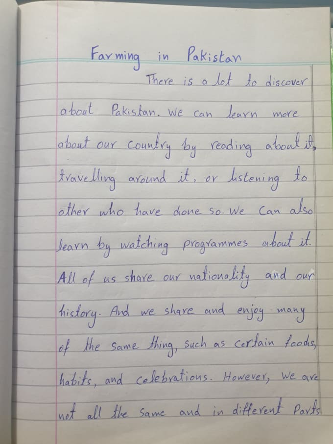 Do handwriting notes and letters with my charming writing by Ayyaz212 ...