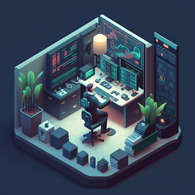 Crate outstanding isometric imagery by Inktactics | Fiverr