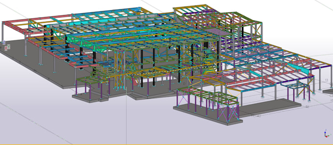 Steel detailing and modeling with tekla structure by Geofad | Fiverr