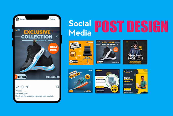 Design all social media posts graphics or ads, post design by Anyylogo ...