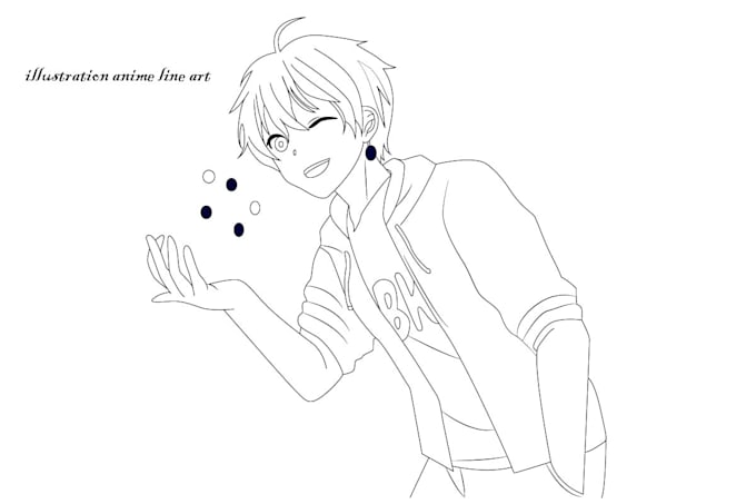 Draw a clean high quality line art anime linning by Marry_cute | Fiverr