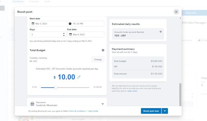 Boost a post on your facebook business by Marketing_ads_ | Fiverr