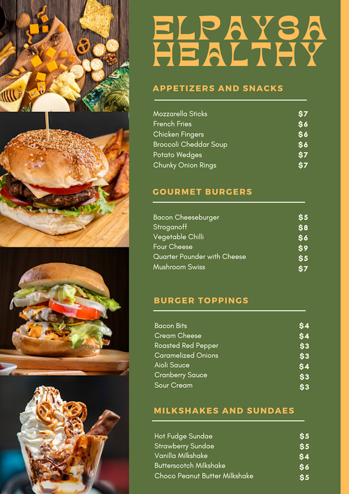 Design professional and modern print menu food menu by Hs_mood | Fiverr