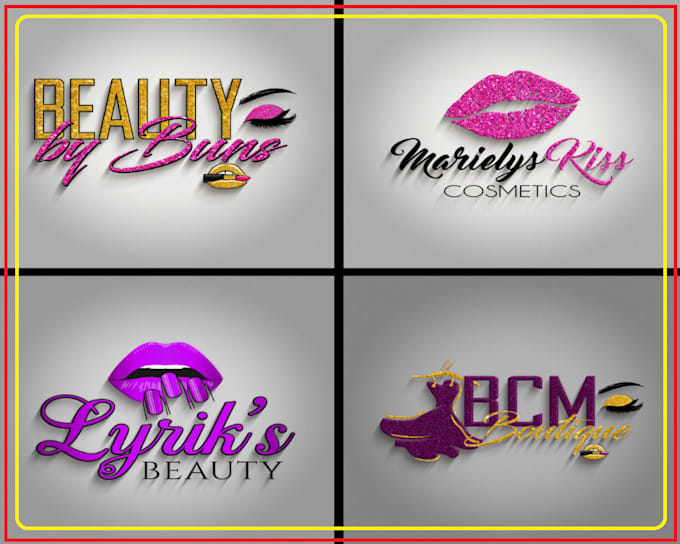 Make a feminine cosmetic eyelashes and luxury makeup logo by Dedric ...