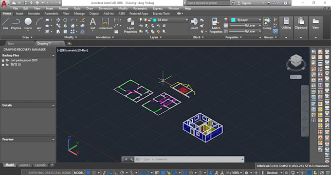Draw 2d floor plan in autocad by Fazuahd | Fiverr