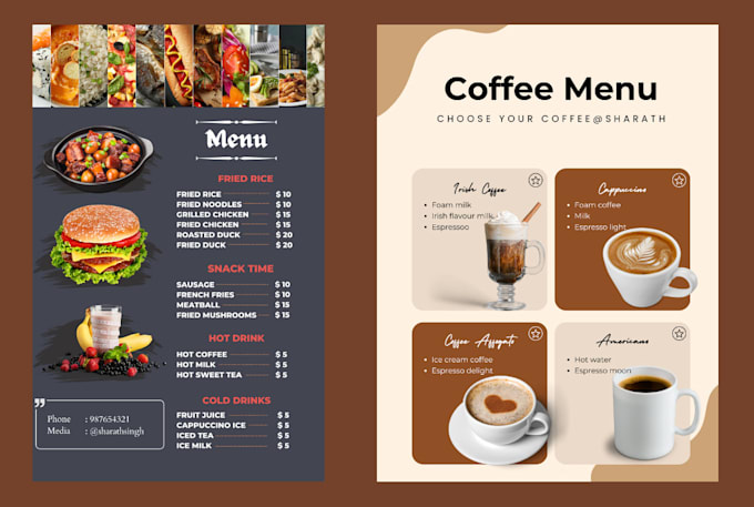 Make restaurant menu for clients by Sharathsingh476 | Fiverr