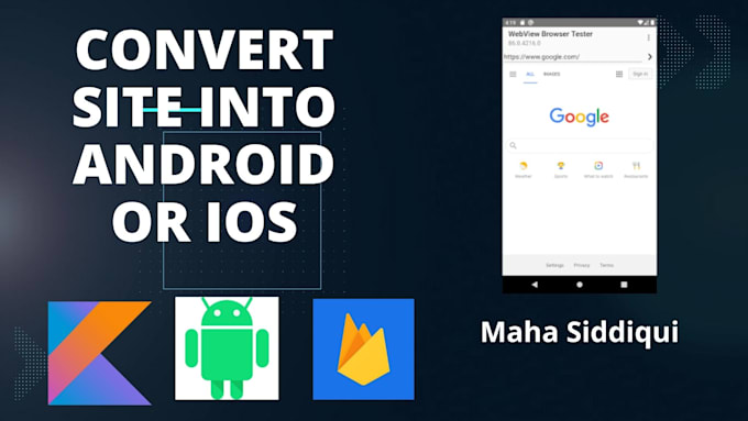 Convert Web Site Into Android And Ios App Using Webview By