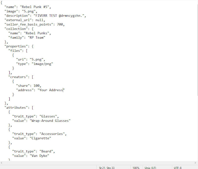 Create A Metadata For The Nfts Solana Eth Avax Polygon By